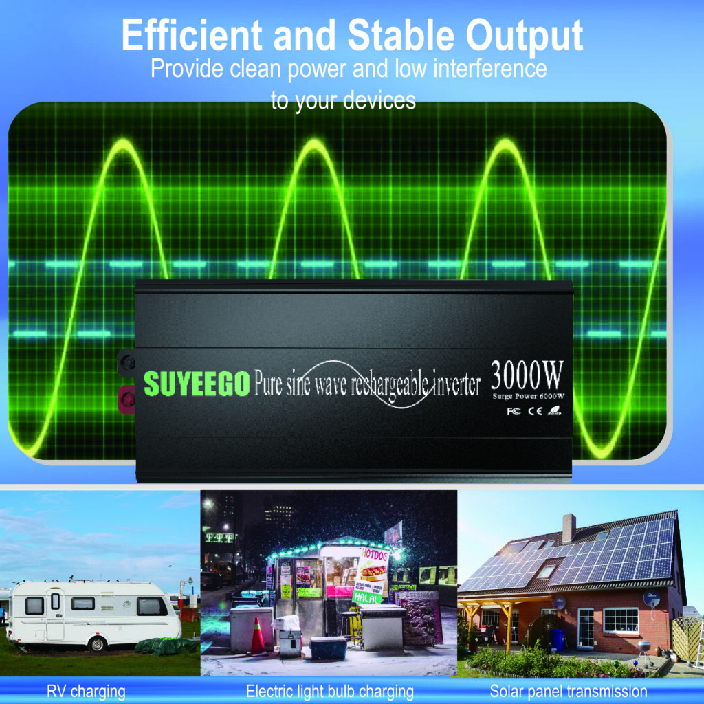 SUYEEGO DC Inverter 1000W 2000W 3000W 4000W 5000W Off Grid High Frequency Pure Sine Wave 12V ...