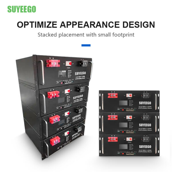 SUYEEGO 6000+ cycles Rack mounted lithium battery Grade A battery cell ...